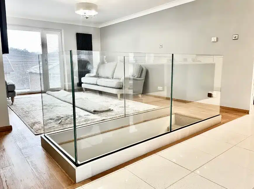 Internal Frameless Glass Balustrade Installation - DD Glass Balustrades